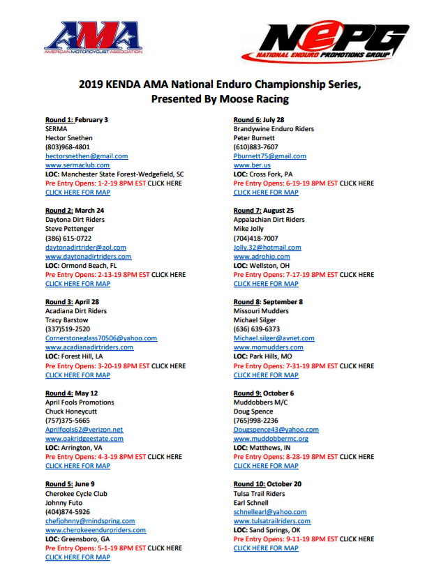 2019 Muddobber Event Schedule – Muddobbers Motorcycle Club